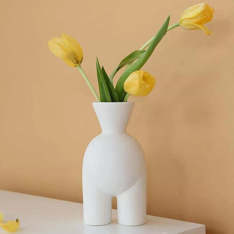 Sleek Ceramic Human Shape Vases – Lily & Eden